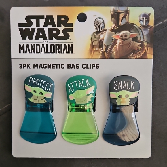 Disney | Kitchen | Star Wars Mandalorian Magnetic Bag Clips Blue Green ...